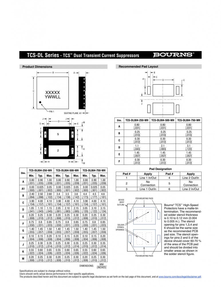 BOURNS TCS-DL series datasheet page 5
