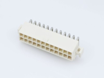 Mini-Fit Jr. Header, 4.20mm Pitch, Vertical, Nylon, without Flange, 22Circuits, Tin (Sn) over Nickel (Ni) Plating, Bulk Packaging