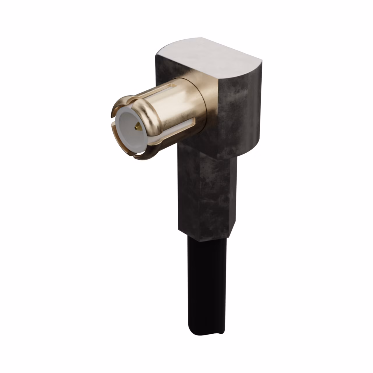 MCX Plug, Right-Angle, Crimp, RG-174, RG-188 and RG-316 Cable, Brass Body, 1.78µm Nickel (Ni) Plated, 50 Ohms for sale