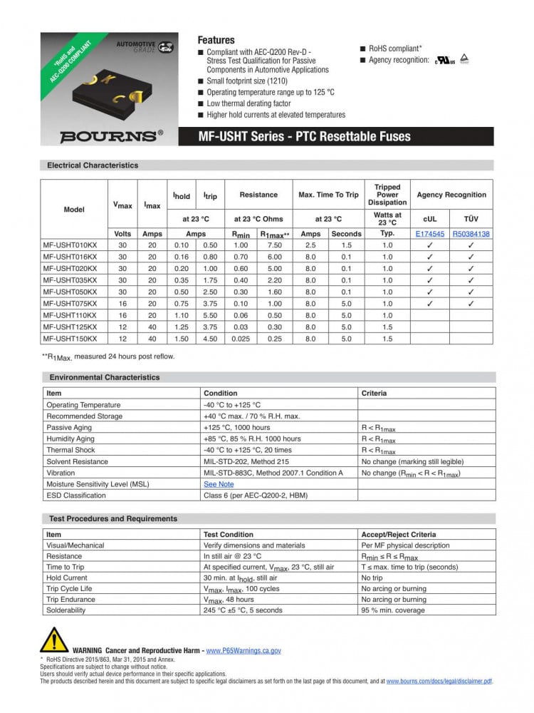 MF-USHT016KX-2 datasheet page 1