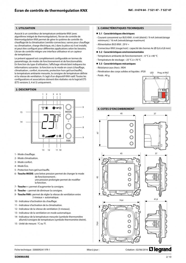 Legrand 067464 technical document page 2