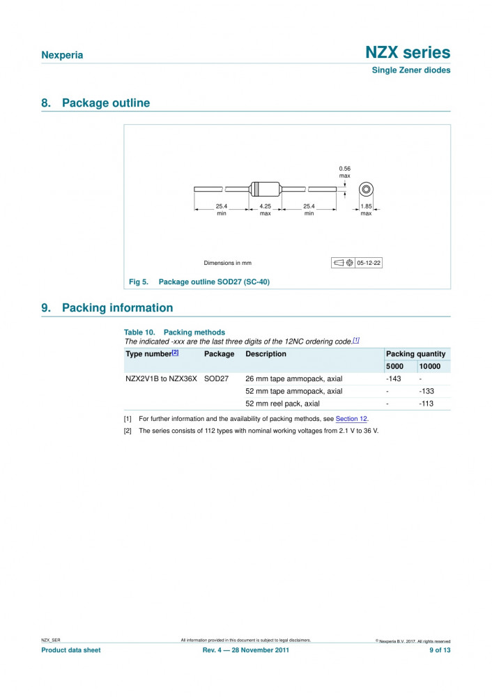 NZX series datasheet preview, page 9