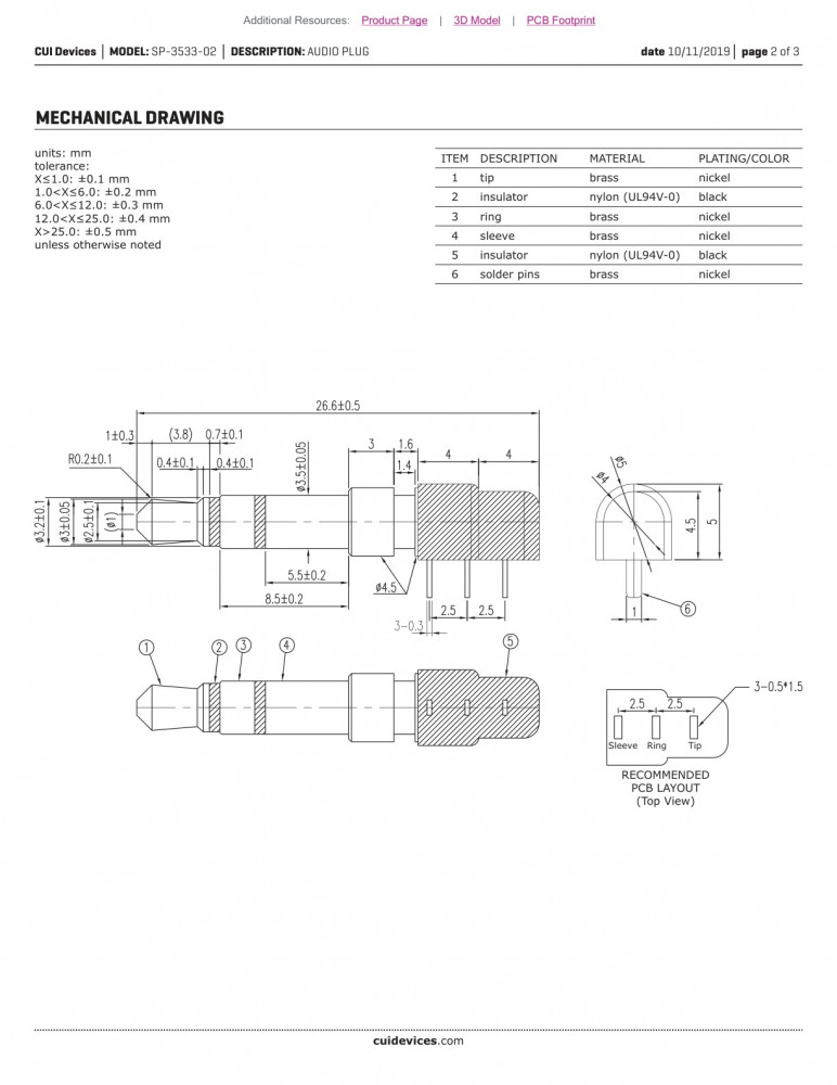 SP-3533-02 technical document page 2