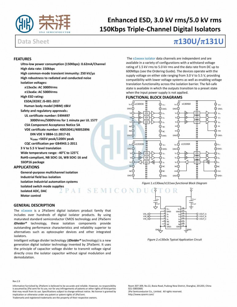 π130U30 datasheet page 1