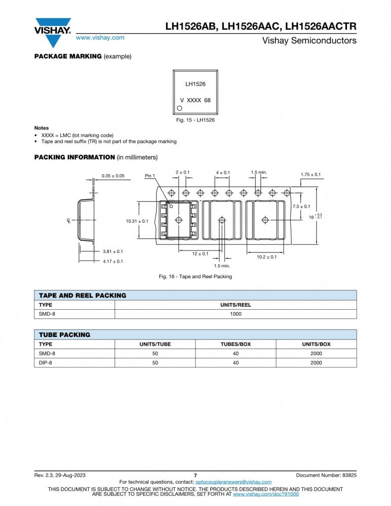 LH1526AAC datasheet page 7