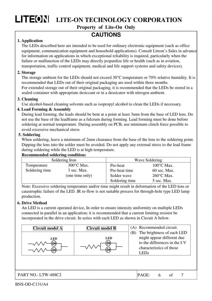 LTW-488C2 datasheet page 6
