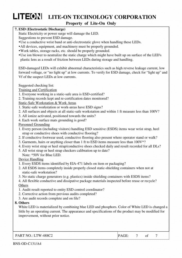 LTW-488C2 datasheet page 7