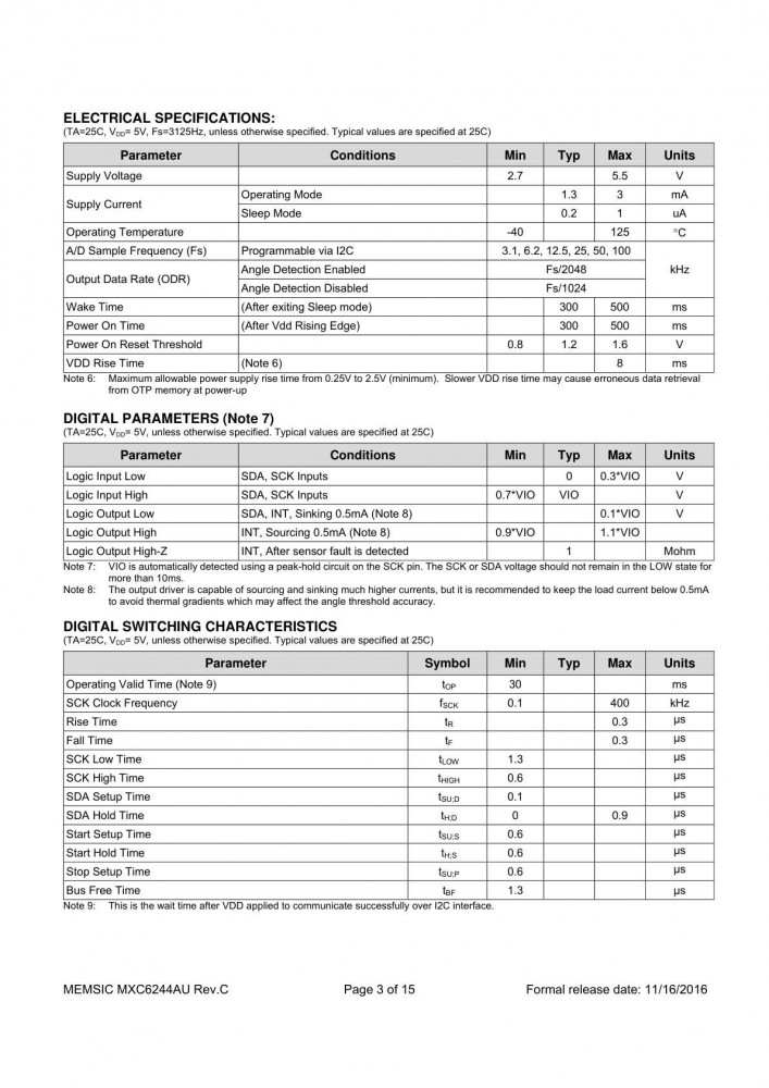 MXC6244AU technical document page 3