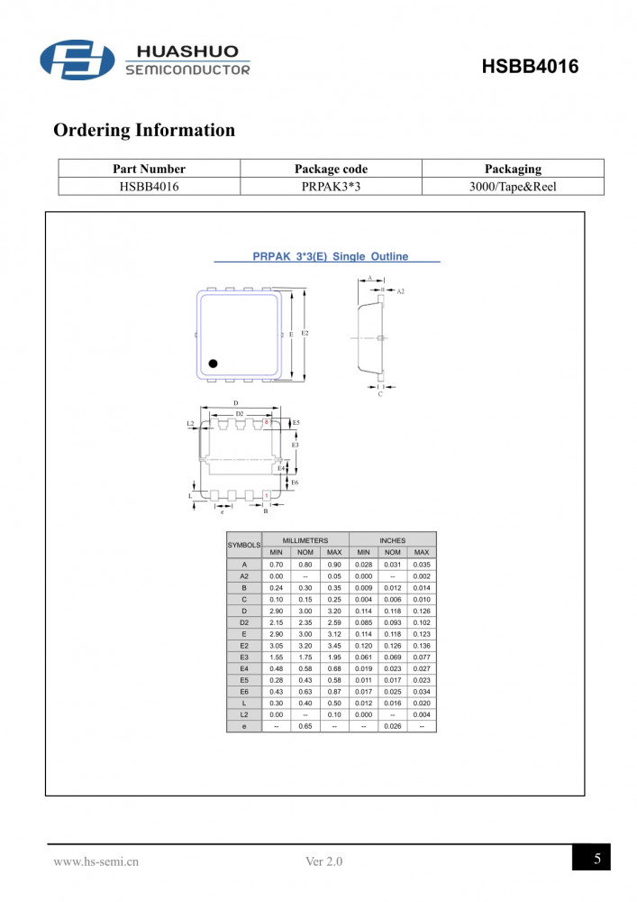 HSBB4016 datasheet page 5