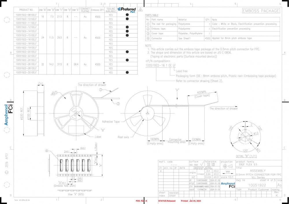 Amphenol 10051922 drawing sheet 4