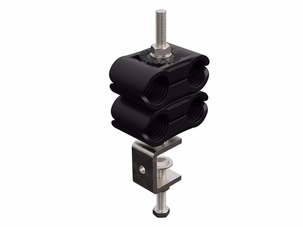 Dual Side, 2-Hole, Feeder Clamp for 5/8