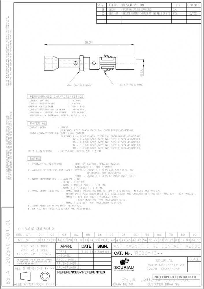 RC28M1K technical drawing