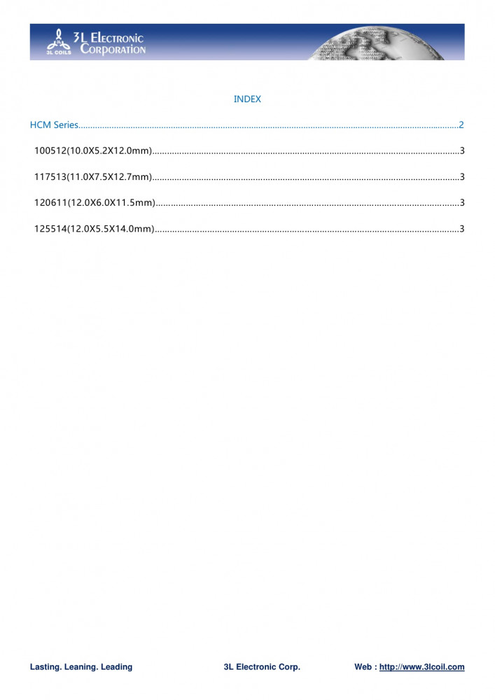 3L COILS HCM Series datasheet page 1
