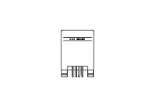 Modular Jack, Right-Angle, True Surface Mount, 8/8, Shielded, Reel