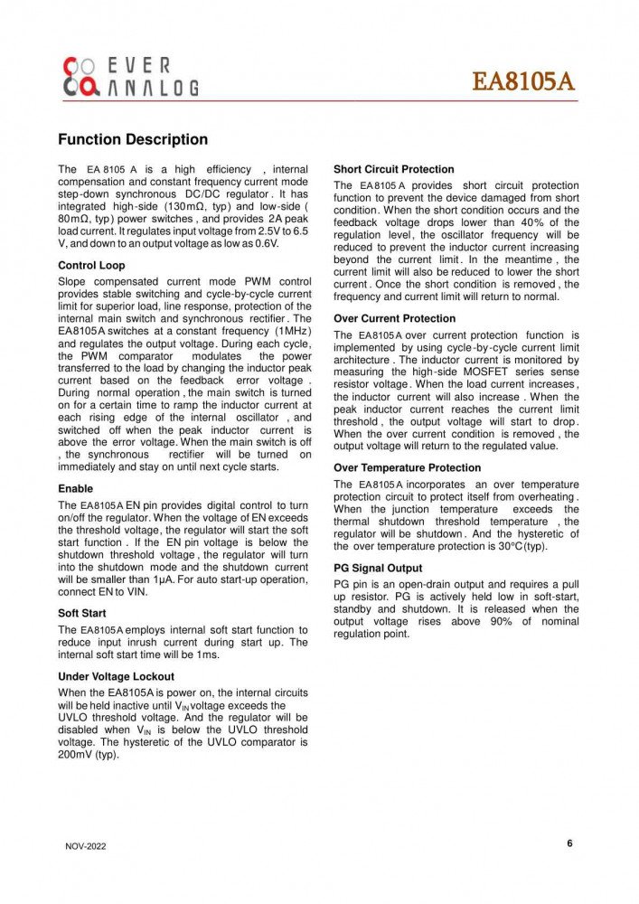 EA8105AT5R datasheet page 6