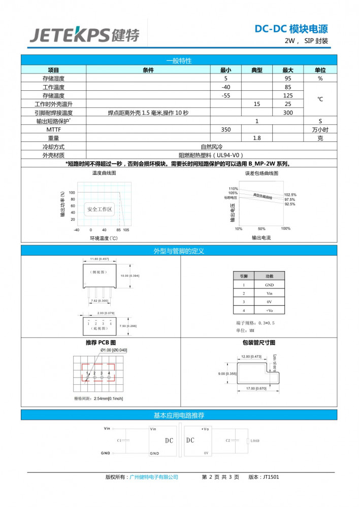 JETEKPS B M-2W datasheet page 2