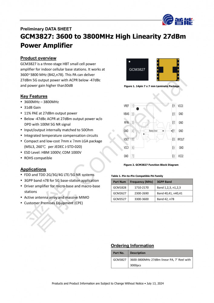GCM3827 technical document preview
