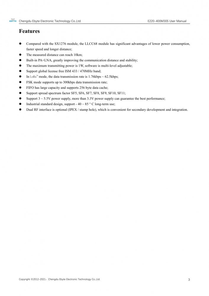 E220-400M30S datasheet page 4