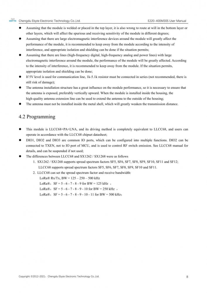 E220-400M30S datasheet page 9