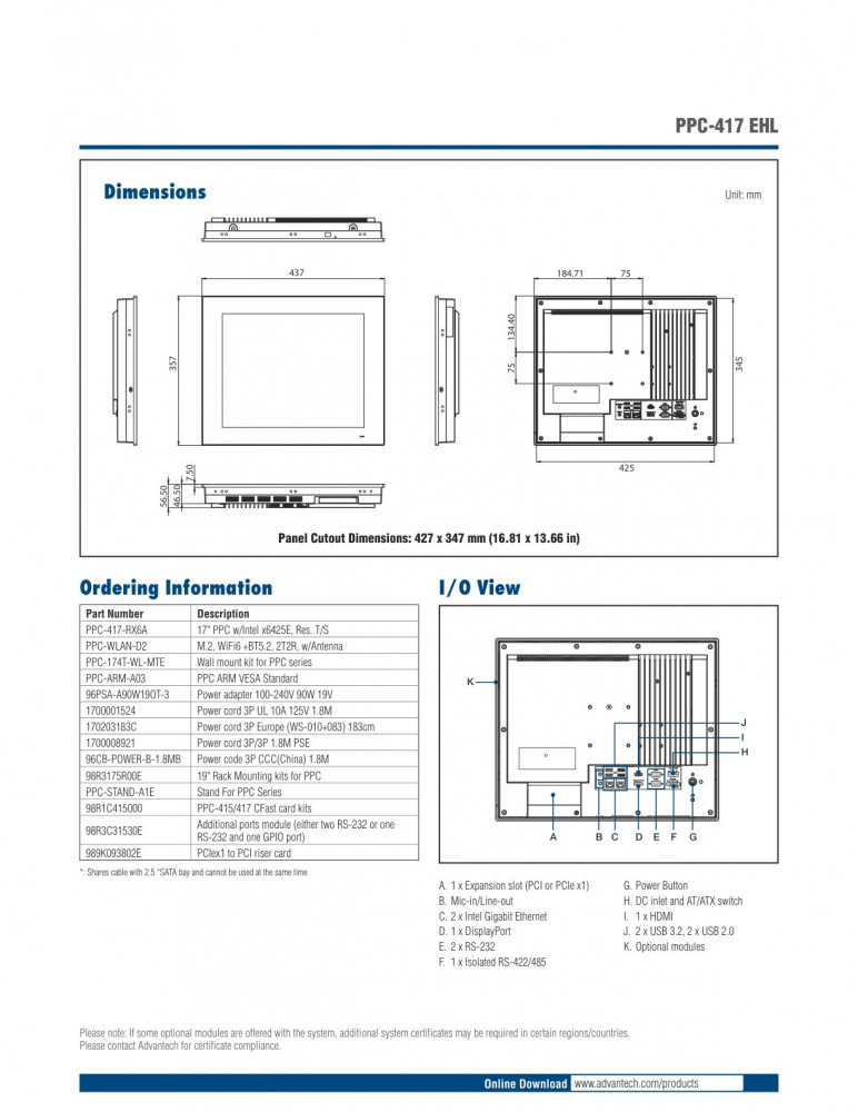 PPC-417 EHL technical document, page 2