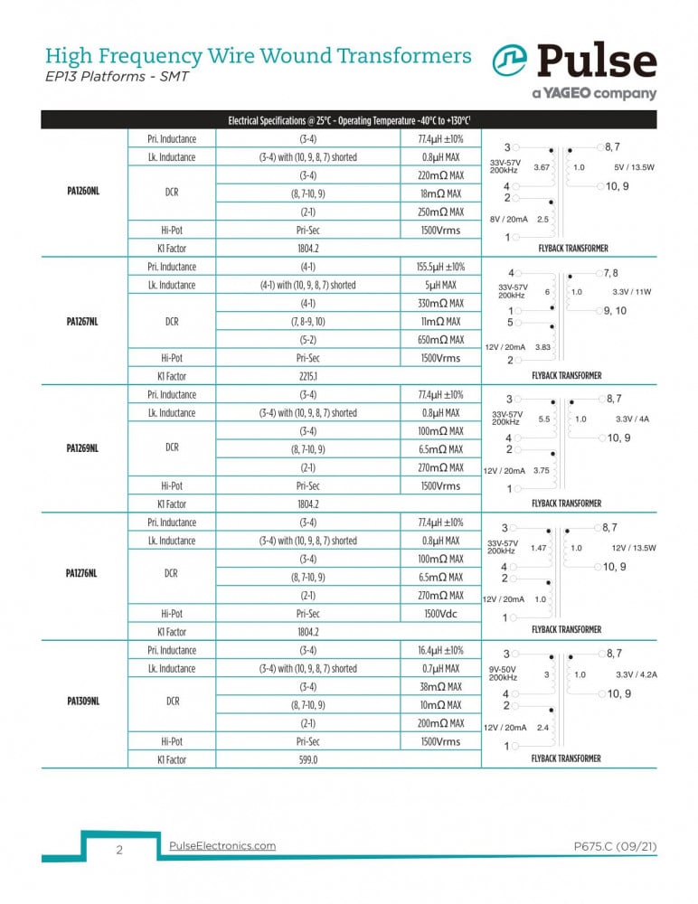 PA1137NLT technical document page 2