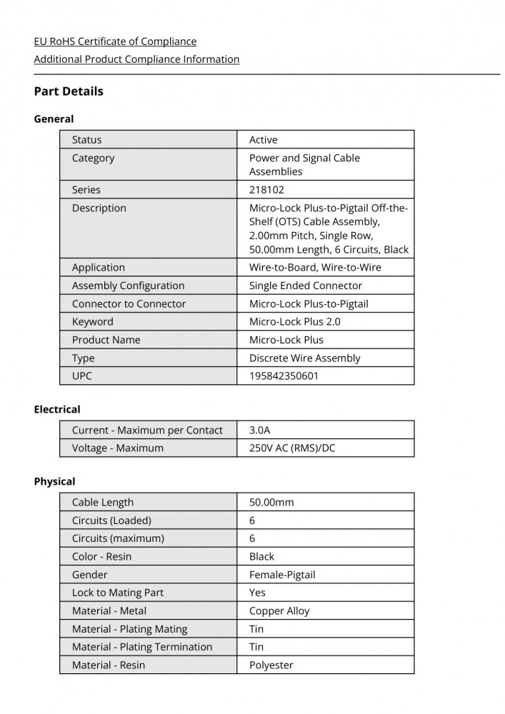 MOLEX 2181021060 drawing preview, page 2