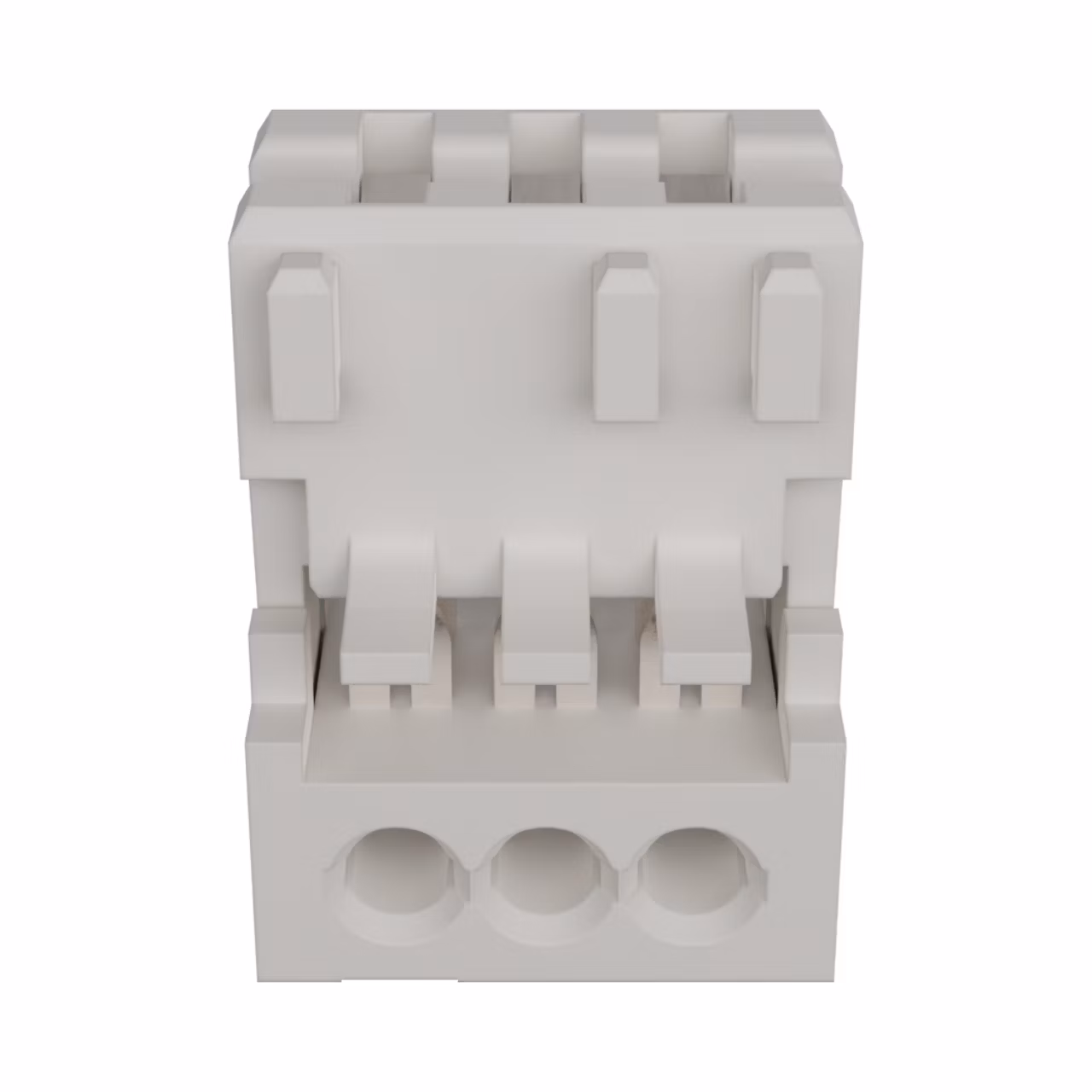 Appli-Mate RAST 2.5 Female Connector, 2.50mm Pitch, 3 Circuits, Position B Removed, Open Endwalls for sale