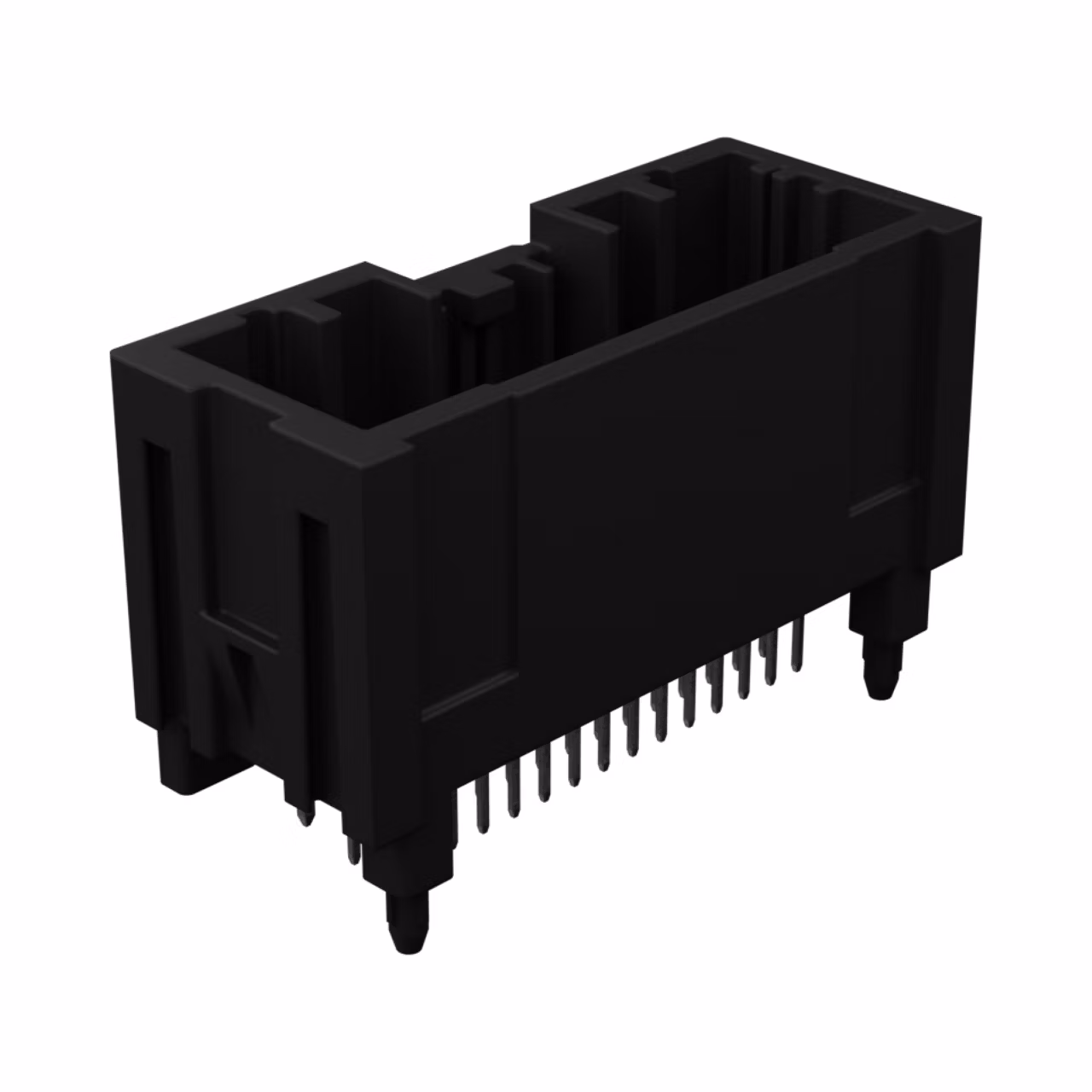 Mini50 Unsealed Vertical Hybrid Header, UL 94 HB, 3 Rows, 34 Circuits, Polarization Option A, Black, Tube for sale