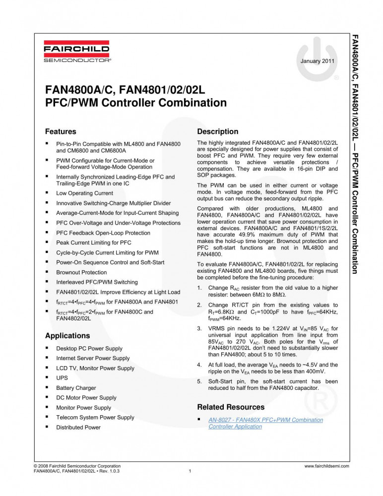 FAN4800A document preview, page 2