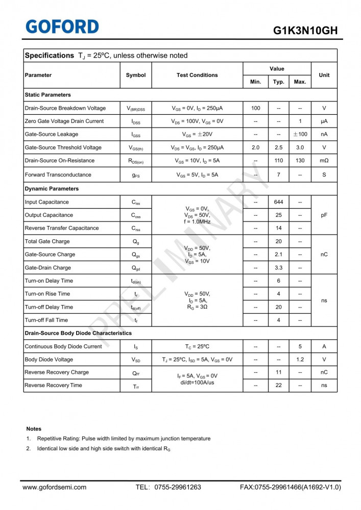 G1K3N10GH datasheet page 2