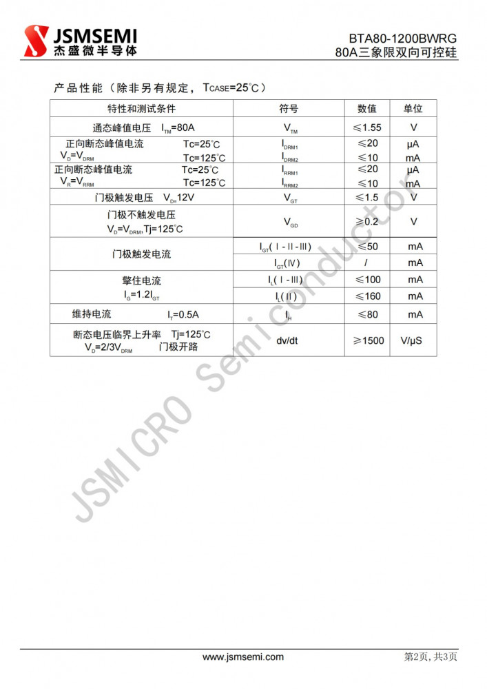 BTA80-1200BWRG technical document page 2