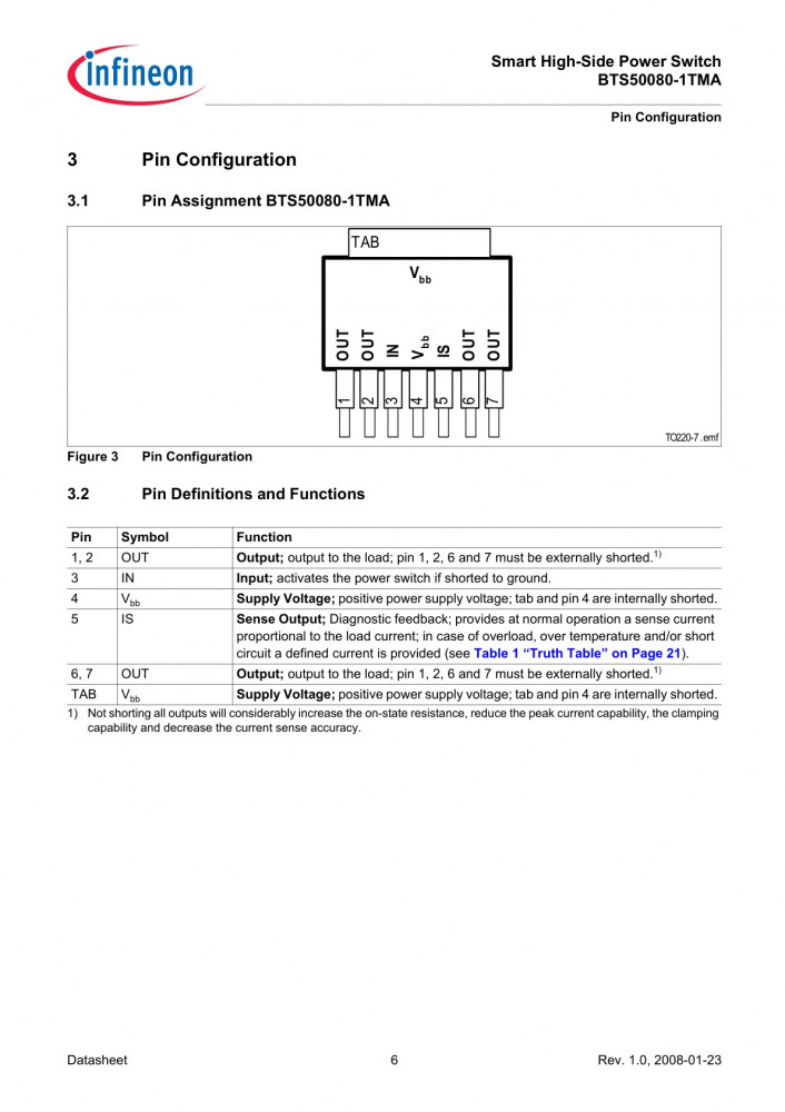 BTS50080-1TMA technical document page 6