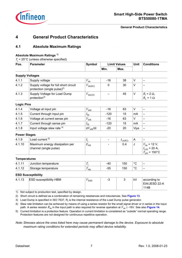 BTS50080-1TMA technical document page 7
