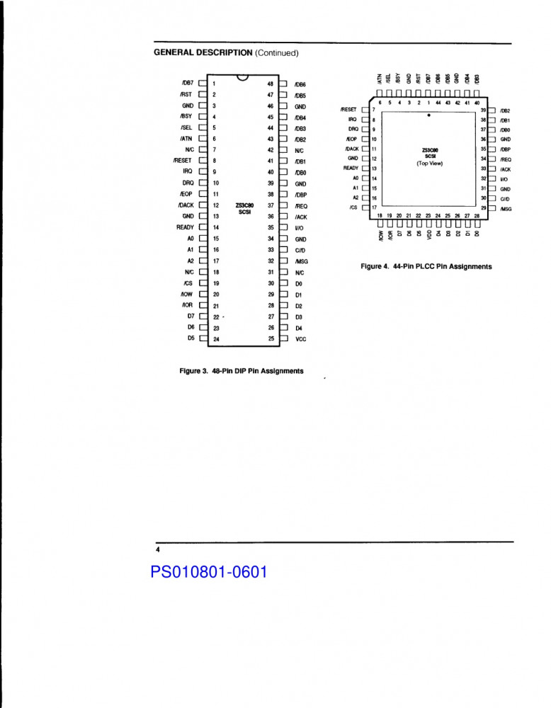 Zilog Z53C80 SCSI specification page 6