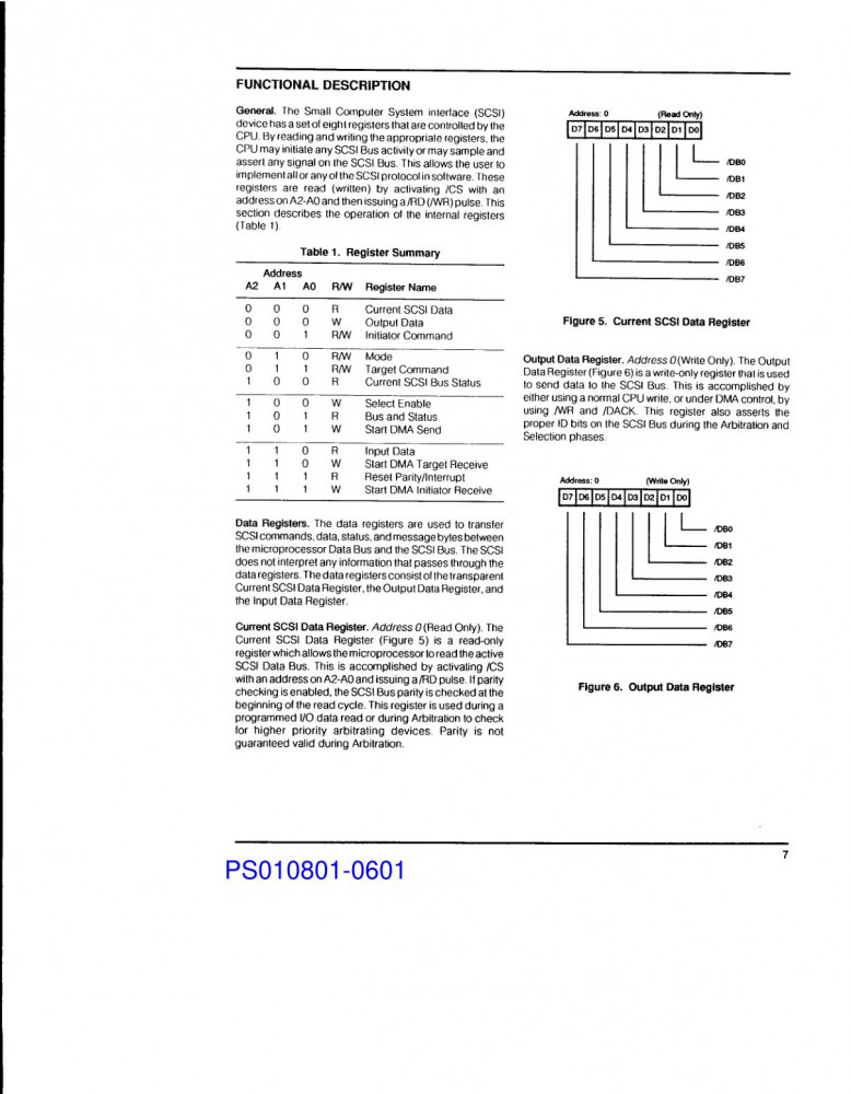 Zilog Z53C80 SCSI specification page 9