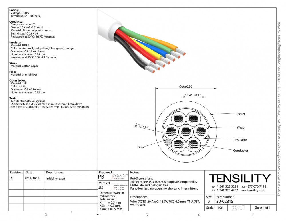 Tensility International 30-02815 product drawing preview