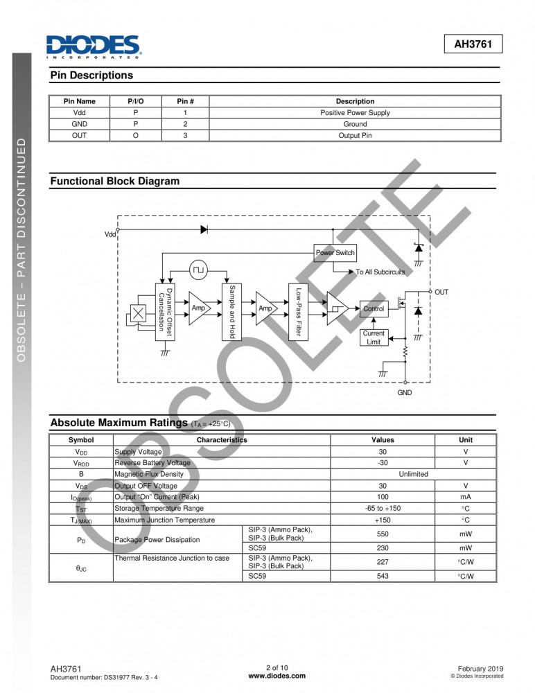 AH3761-WG-7 datasheet page 2