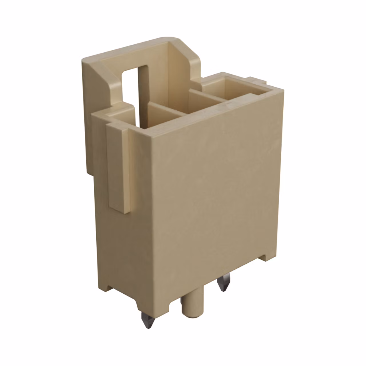 Ultra-Fit Vertical Header, 3.50mm Pitch, Single Row, 3 Circuits, with Kinked Pins, 0.76µm Gold (Au) Plating, Natural, Glow-Wire Capable for sale