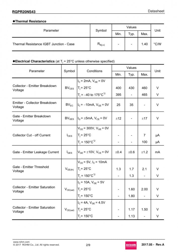 RGPR20NS43HRTL datasheet page 2