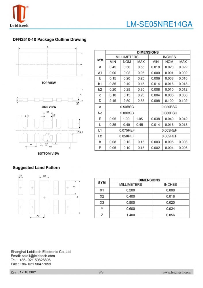 LM-SE05NRE14GA datasheet page 9