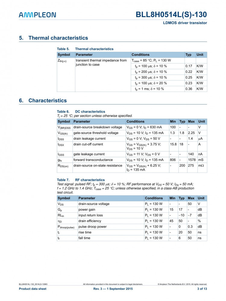 BLL8H0514LS-130U datasheet page 3