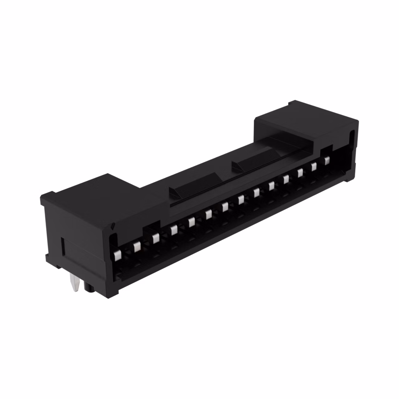 1.25mm Pitch, Micro-Lock Plus PCB Header, Single Row, Right-Angle, Through Hole, Tin-Bismuth Plating, Positive Lock, 14 Circuits, Black for sale