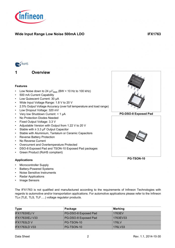 IFX1763 datasheet page 2