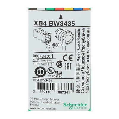 Schneider XB4BW3435 Pushbutton Switch for sale