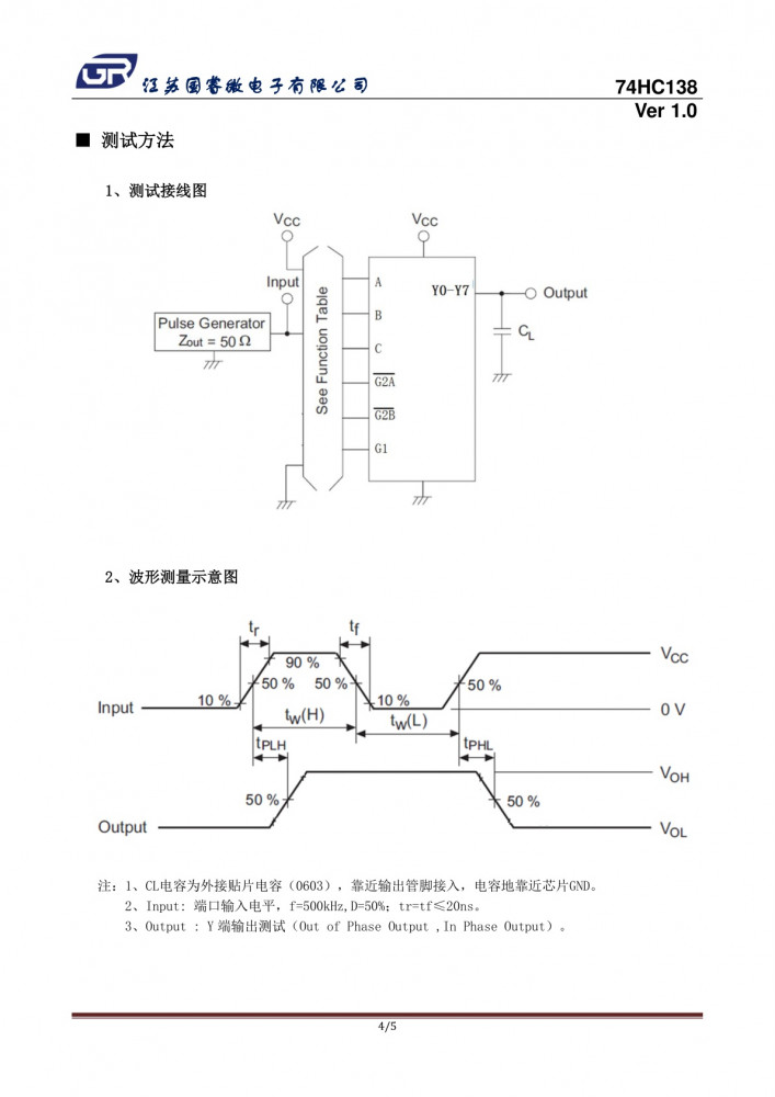 74HC138 datasheet page 4