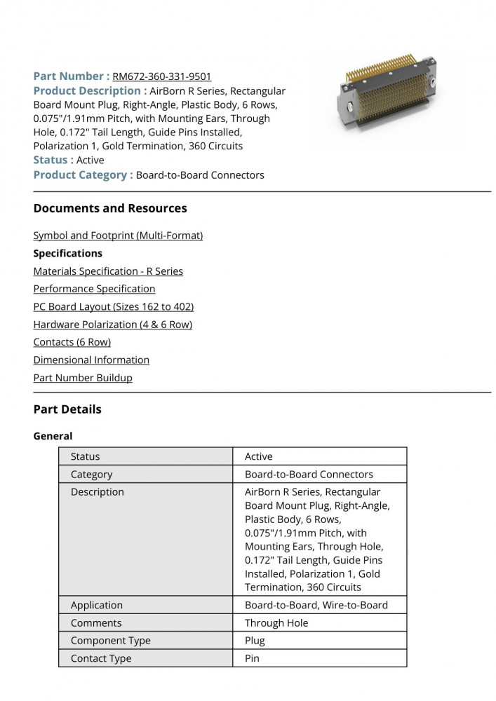 RM672-360-331-9501 technical document preview, page 1