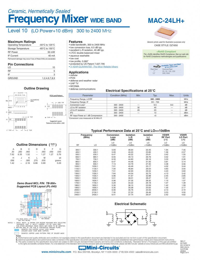 MAC-24LH+ datasheet page 2