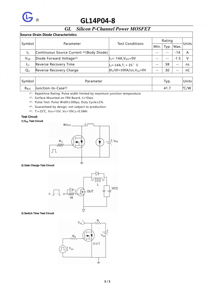 GL14P04-8 datasheet page 3