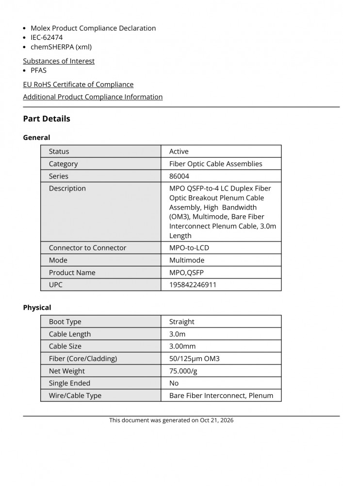 MOLEX 885366503 technical document preview, page 2