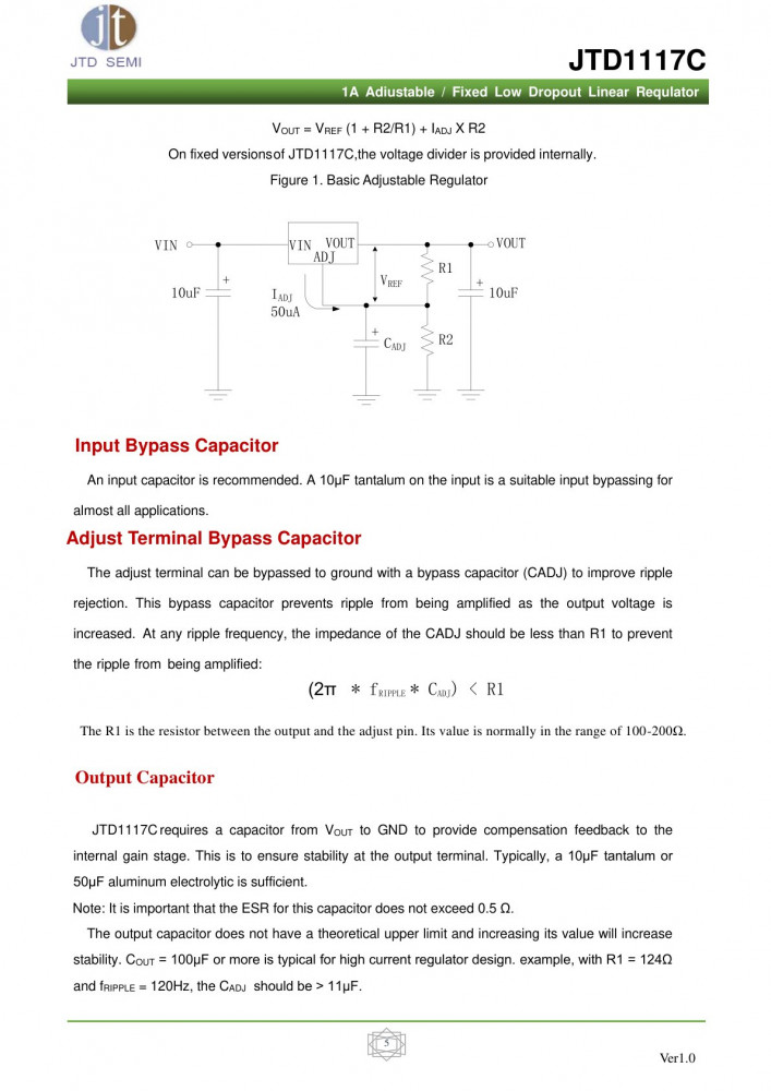 JTD1117C-ADJ datasheet page 5